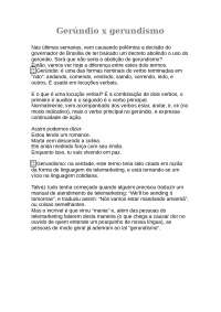 Gerúndio x Gerundismo - Gerúndio x gerundismo - Docsity