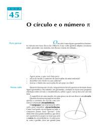 O circulo e o numero pi - m4 45 vb - matematica circulo numero pi - Docsity