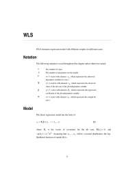 WLS - Mathematics and Statistics - Study Notes - Docsity