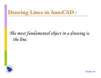 Drawing Lines in AutoCAD - Computer Aided Design - Lecture Slides - Docsity