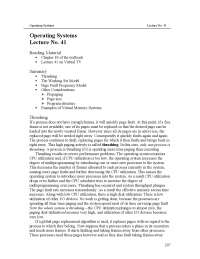 Thrashing, Working Set Model - Introduction to Operating System ...