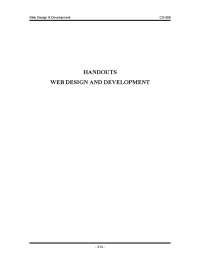 Lecture notes for Web Design and Development (Computer science) Free ...