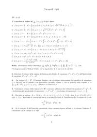 Integrali tripli - Esercizi - Matematica - Docsity