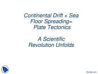 Plate Tectonics - Dynamic Earth - Lecture Slides - Docsity