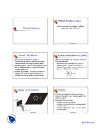 Artificial Intelligence - Chemical Modeling - Lecture Slides - Docsity