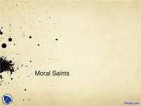 Moral Saints - Ethical Theory - Lecture Slides - Docsity