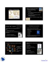 History of Psychology - History Psychology - Lecture Slides - Docsity