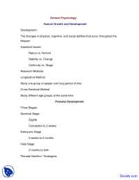 Human Growth and Development - General Psychology - Lecture Notes ...