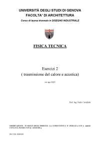 Eserciziario di Fisica tecnica - Docsity