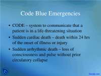 Code Blue Emergencies - Introduction to Pharmacology - Lecture Slides ...