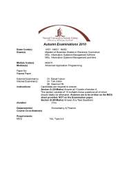 Objects and Programming - Advanced Applications Programming - Exam - Docsity