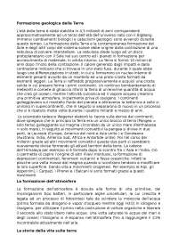 Formazione terra e ere geologiche - Appunti di Scienze Della Terra - Docsity