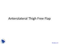 Anterolateral Thigh Free Flap - Otolaryngology - Lecture Slides - Docsity
