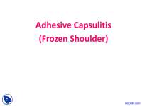 Shoulder Dislocation - Introduction to Orthopedics - Lecture Slides ...