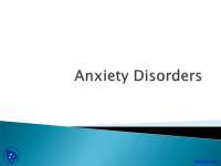 Anxiety Disorder - Abnormal Psychology - Lecture Slides - Docsity