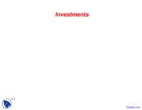 Investments - Intermediate Accounting - Lecture Slides - Docsity