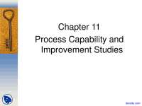 Process Capability - Operation Management - Lecture Slides - Docsity
