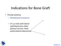 Indications for Bone Graft - Orthopaedic Trauma - Lecture Slides - Docsity