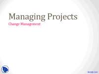 Change Management - Project Management - Lecture Slides - Docsity