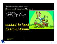 Eccentric Loading - Architectural Structures - Lecture Slides - Docsity