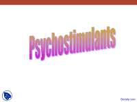 Psychostimulants - Drugs, Brain and Behavior - Lecture Slides - Docsity