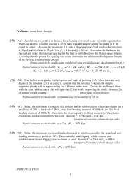 Column Spacing - Architectural Structures - Assignment - Docsity
