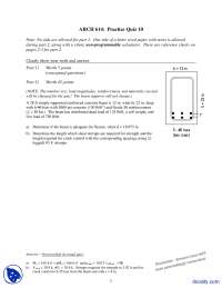 Load Magnitudes - Elements of Architectural Structures - Quiz - Docsity