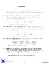 Allowable Axial Compression - Elements of Architectural Structures - Assignment - Docsity