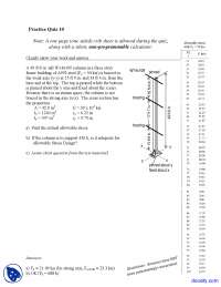Column - Architectural Structures - Quiz - Docsity