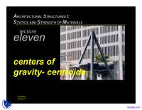 Gravity Centroids - Architectural Structures - Lecture Slides - Docsity