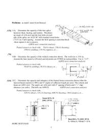 Steel Connection Analysis - Architectural Structures - Assignment - Docsity