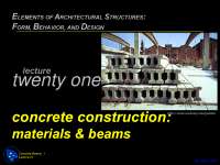 Materials and Beams - Elements of Architectural Structures - Lecture Slides - Docsity