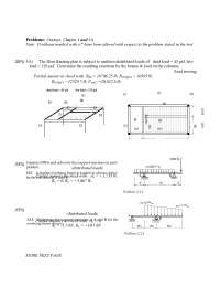 Uniform Distributed - Architectural Structures - Assignment - Docsity