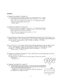 Axial Loading - Architectural Structures - Assignment - Docsity