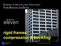 Rigid Frames - Elements of Architectural Structures - Lecture Slides - Docsity