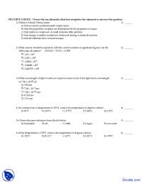 Dalton Atomic Theory States - General Chemistry - Quiz - Docsity