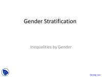 Gender Stratification - Basics of Sociology - Lecture Slides - Docsity