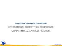 International Competition Compliance - Competition Law - Lecture Slides | Slides Competition Law ...