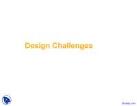 Design Challenges - Design and Dissemination - Lecture Slides - Docsity