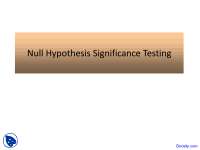 Null Hypothesis Significance Testing - Practicals Methodology and ...