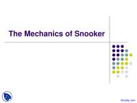 Mechanics of Snooker - Physics - Lecture Slides - Docsity