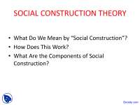 Social Construction Theory - Social Inequality - Lecture Slides - Docsity