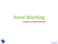 Hand Washing - Microbiology - Lecture Slides - Docsity