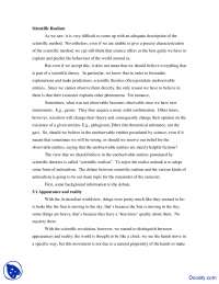 Scientific Realism - Philosophy of Science - Lecture Notes | Study ...