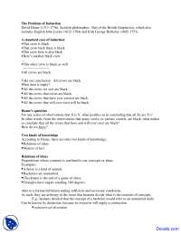 Problem of Induction - Philosophy of Science - Lecture Notes - Docsity