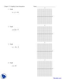 Graphing Linear Inequalities - Intermediate Algebra - Assignment - Docsity