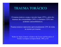 Trauma Torácico: Sintomas, Diagnóstico e Tratamento - Slides de Trauma ...