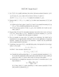 Stationary Time - Time Series Analysis - Exam - Docsity