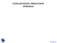 Exploitation - Ecology - Lecture Slides - Docsity