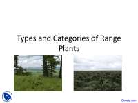Types and Categories of Range Plants - Rangeland Principles - Lecture ...
